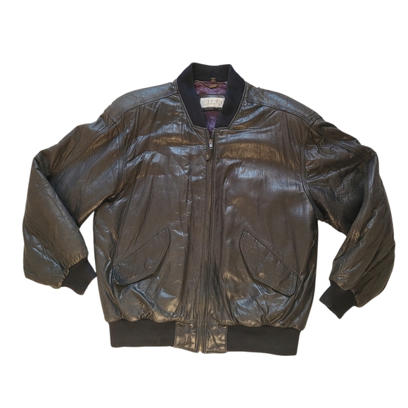Collezione | Jackets & Coats | Vintage Collezione Sa Leather Bomber ...